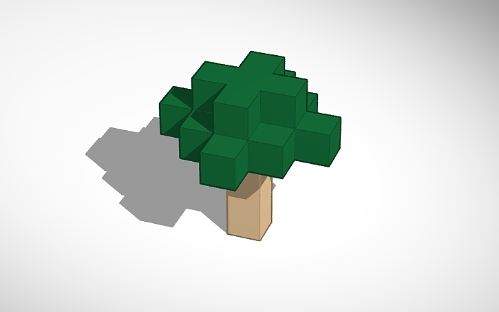 3D design Voxel Tree - Tinkercad