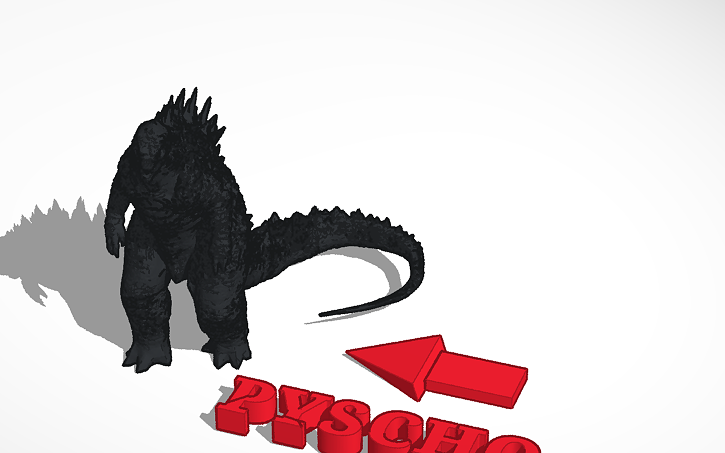 3D design Godzilla - Tinkercad
