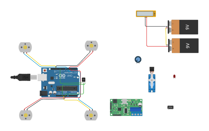 Circuit design mini drone(Projeto) - Tinkercad
