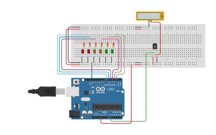 Circuit design controle_tempTMP36 | Tinkercad