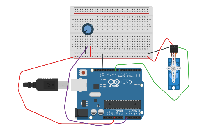 Circuit Design Arduino Potentiometer Servo Control Project Tinkercad 9727