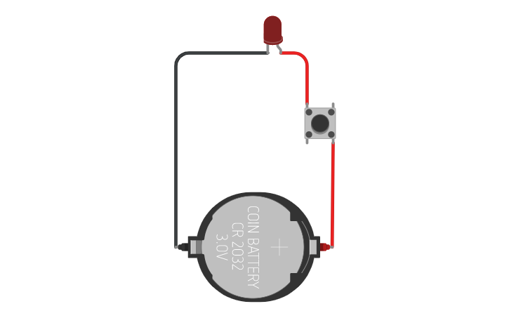 Circuit design Push button - Tinkercad