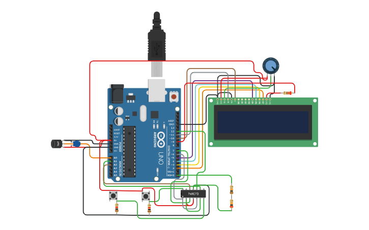 Circuit design Station meteo - Tinkercad