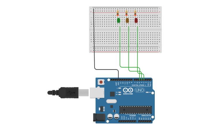 Circuit design Alex ACTIVITY 2 (Traffic Light) - Tinkercad