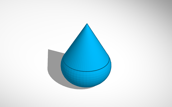3d Design Water Drop Tinkercad