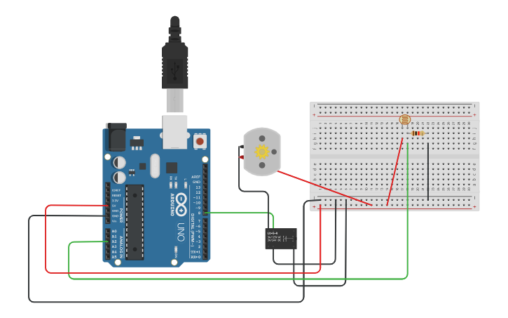 Circuit design DC Motor Challenge | Tinkercad