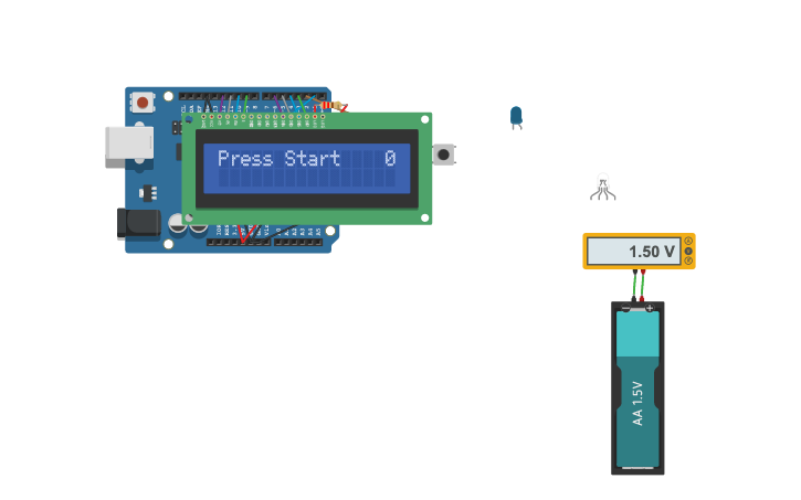 Circuit design Copy Jump Arduino LCD Game | Tinkercad