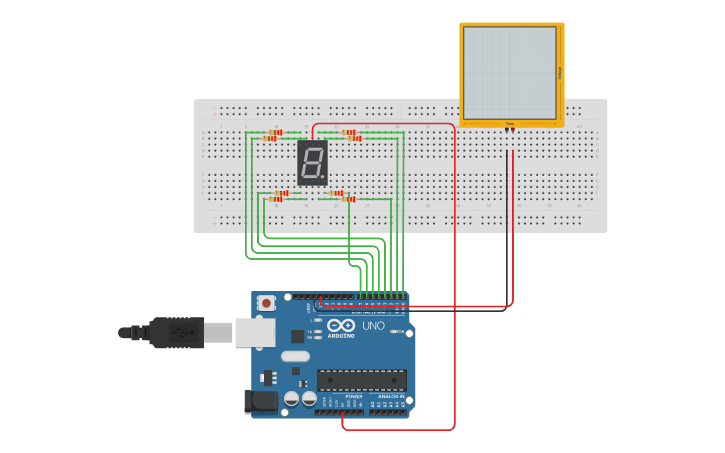 Circuit design Timer0Overflow(INT) - Tinkercad