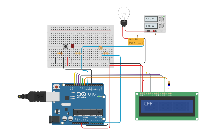 Circuit design Lampu Otomatis - Tinkercad Circuit design Lampu Otomatis - Tinkercad