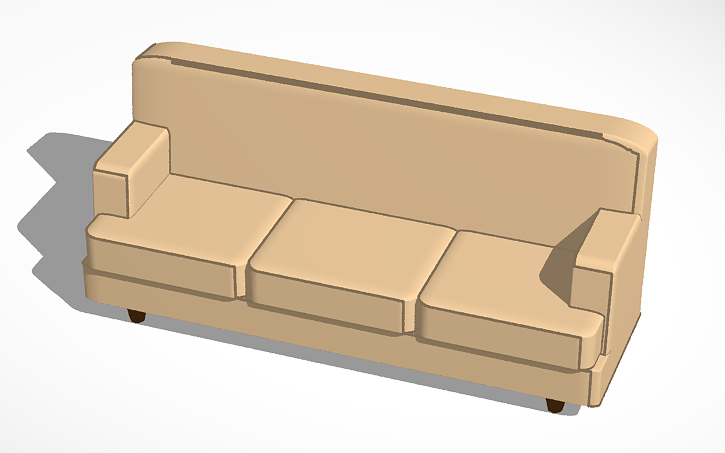 3D design Couch - Tinkercad