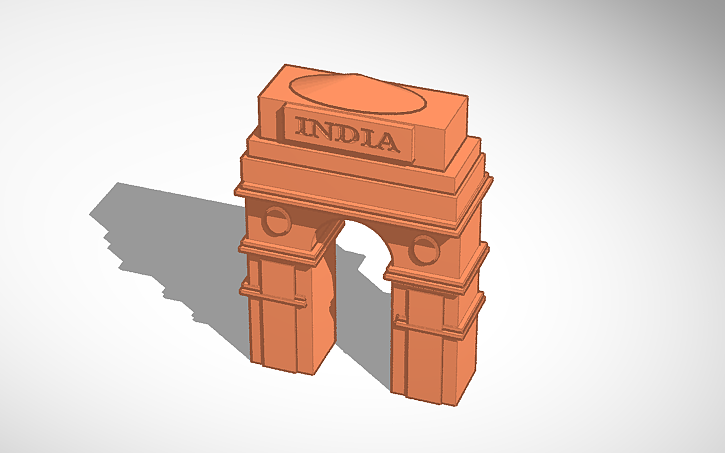 3D design India gate - Tinkercad