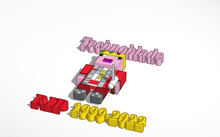 3D design In Memory of Technoblade (RIP 1999-2022) | Tinkercad