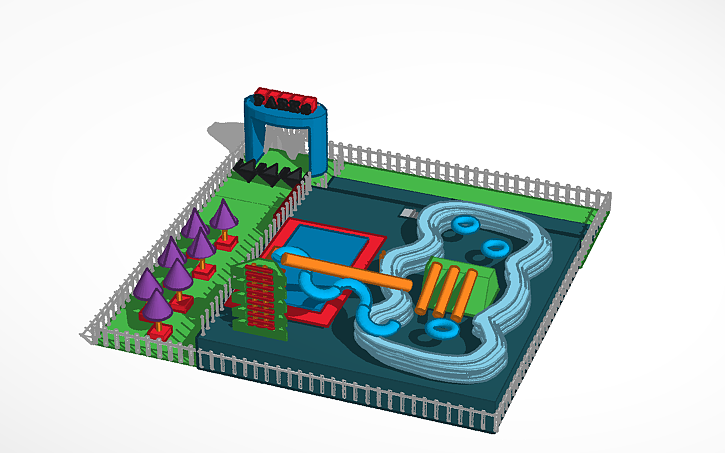 3D design parque acuatico - Tinkercad