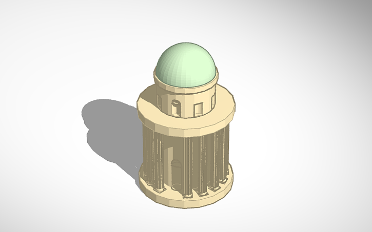 3D design Roman Dome With Column - Tinkercad