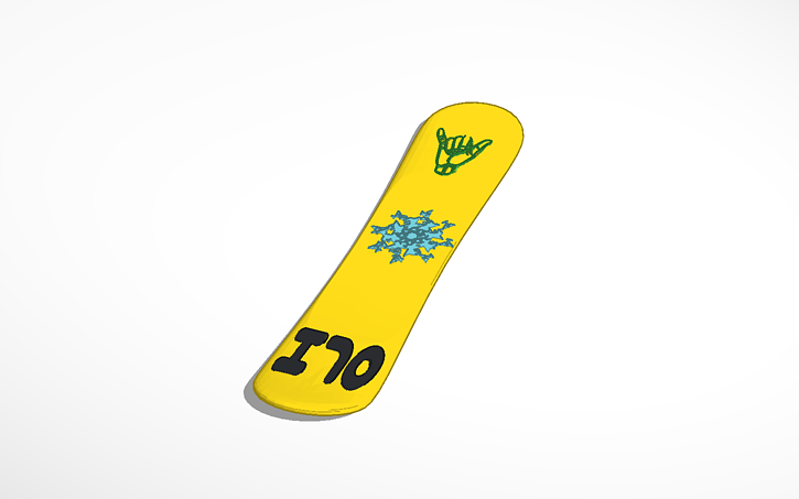 3D design Copy of Basic Snowboard - Tinkercad