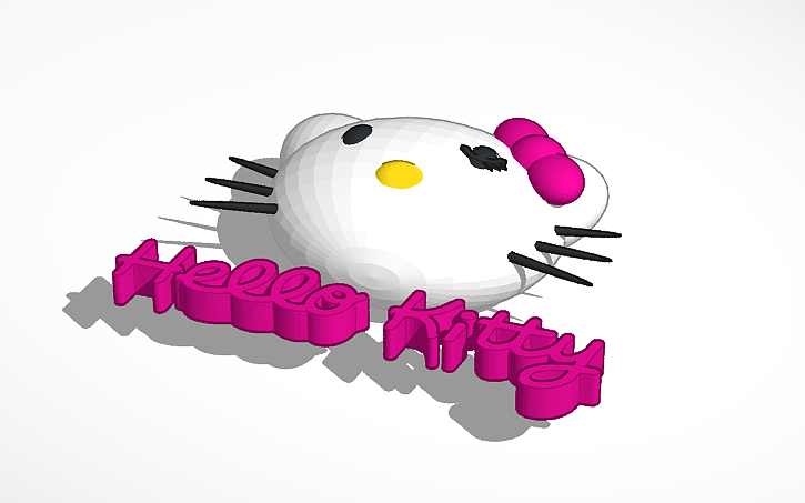 3D design Hello Kitty! - Tinkercad
