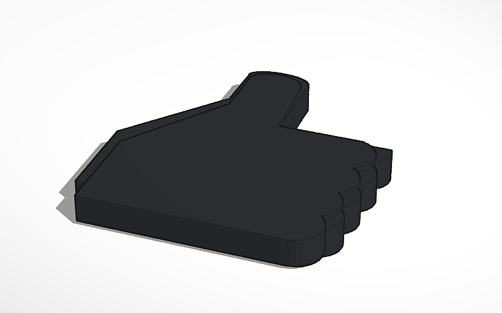 3D design Thumbs Up Youtube. - Tinkercad