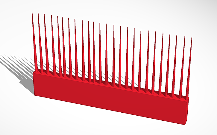 3D design Comb - Tinkercad