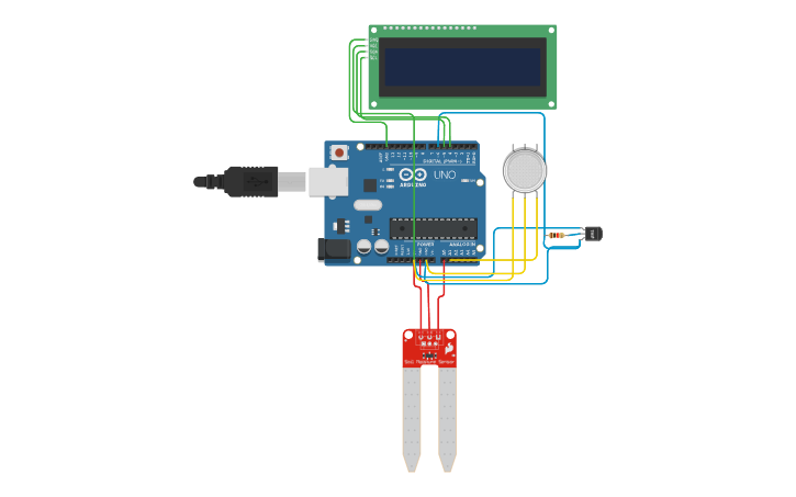 Circuit design WEATHER STATION - Tinkercad