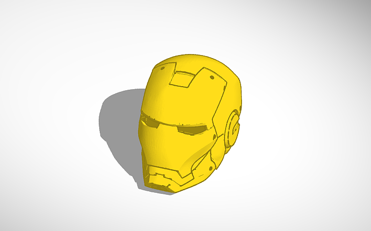 3D design Iron Man helmet - Tinkercad