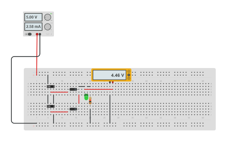 Circuit design 12S16723 OR Gate Using Diode. | Tinkercad