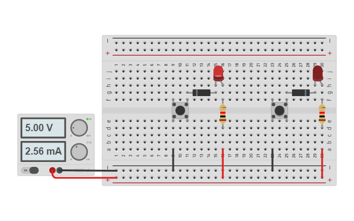 Circuit design Diode - Tinkercad
