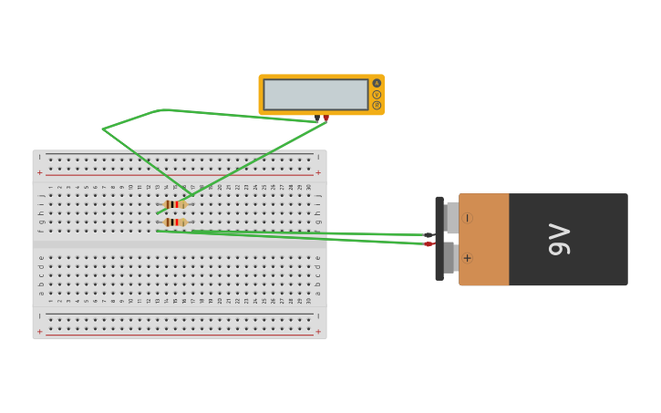 Circuit design parallel comb - Tinkercad