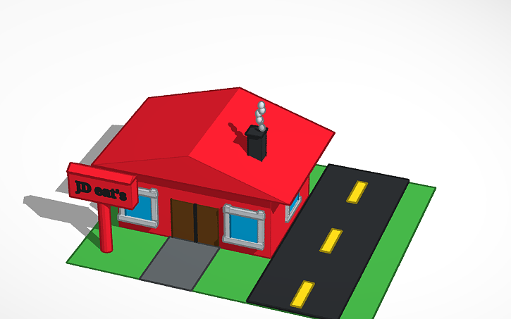 3D design JD eat's restaurant | Tinkercad