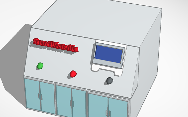 3D design Smart Waste Management Bin - Tinkercad