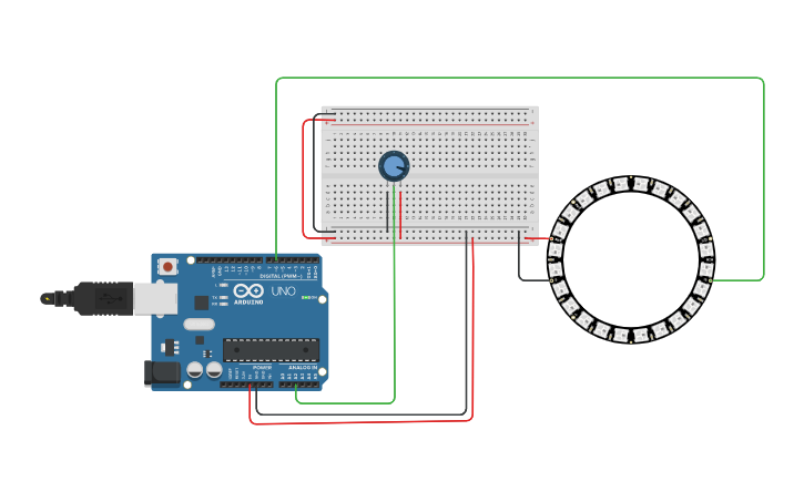 Circuit Design Led Controlled By Potentiometer Tinkercad