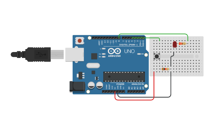Circuit Design Control A Led By The Arduino Tinkercad