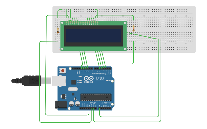 Circuit design EIS LCD | Tinkercad