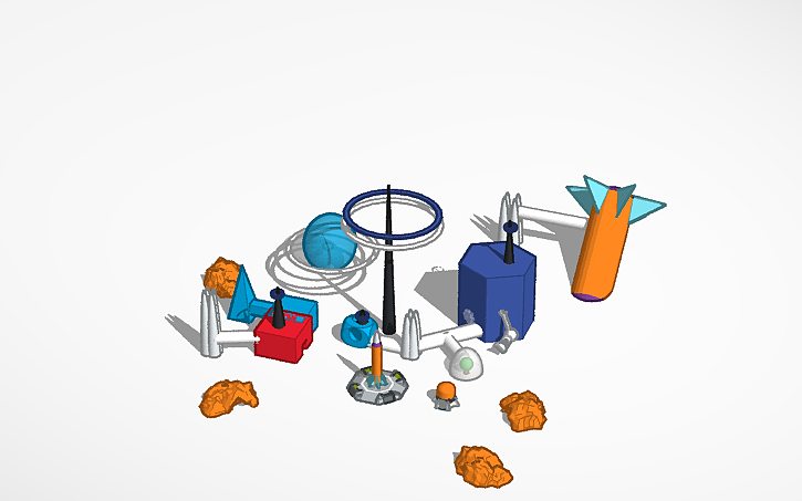 3D design base on mars - Tinkercad