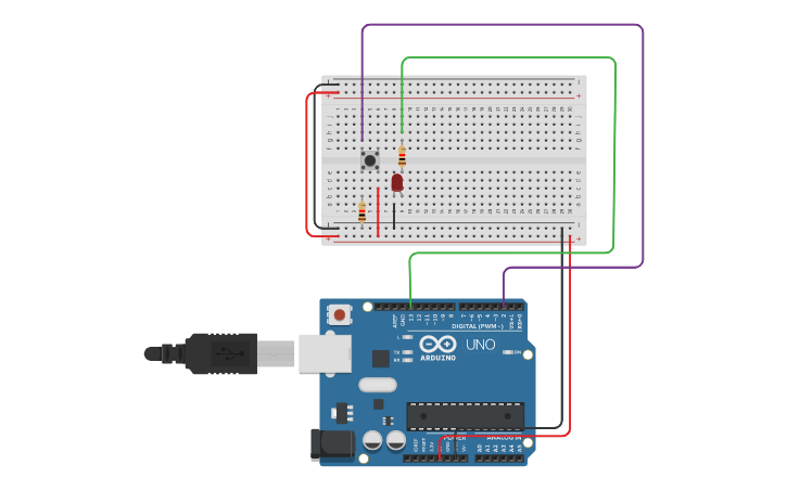 Circuit Design Pulsador Tinkercad