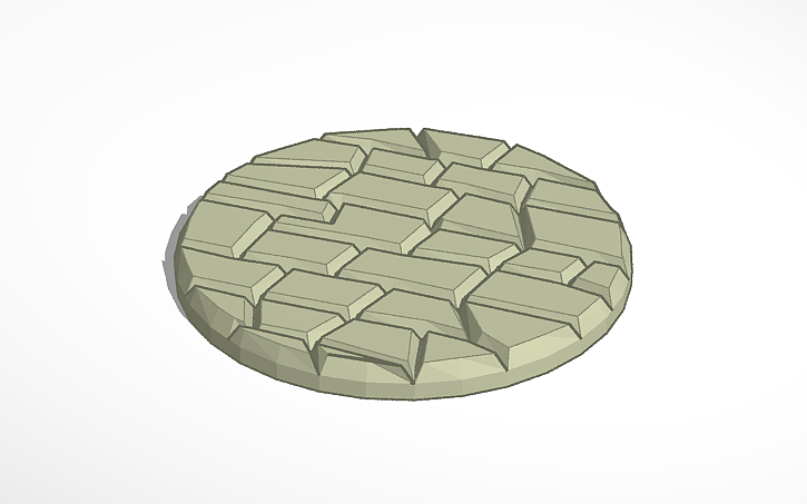 3D design miniature base stone | Tinkercad