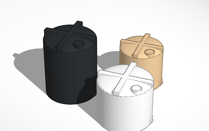 3D design 1/64 Scale Vertical Water Tanks - Tinkercad