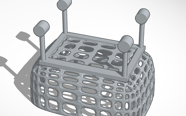 3D design laundry cart - Tinkercad