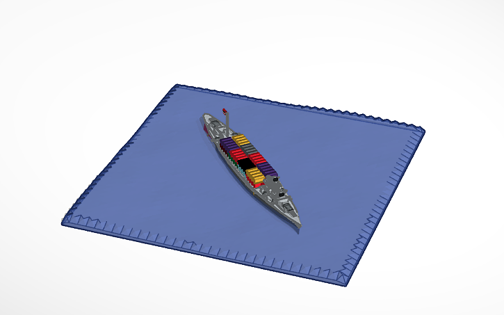3D design KMS Diesel Smet (hydra class cargo ship) - Tinkercad