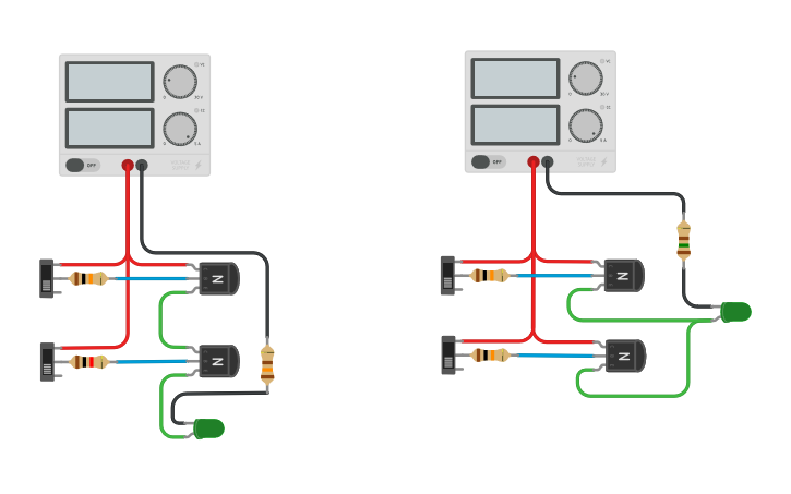 Circuit design Logic Gates: AND / OR - Tinkercad