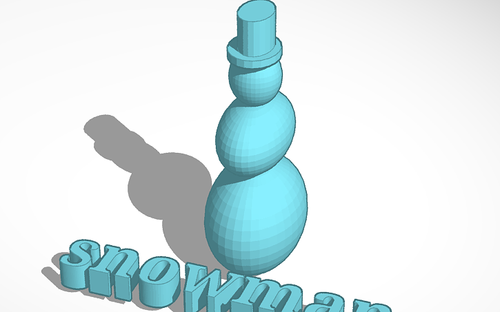 3D design snowman | Tinkercad