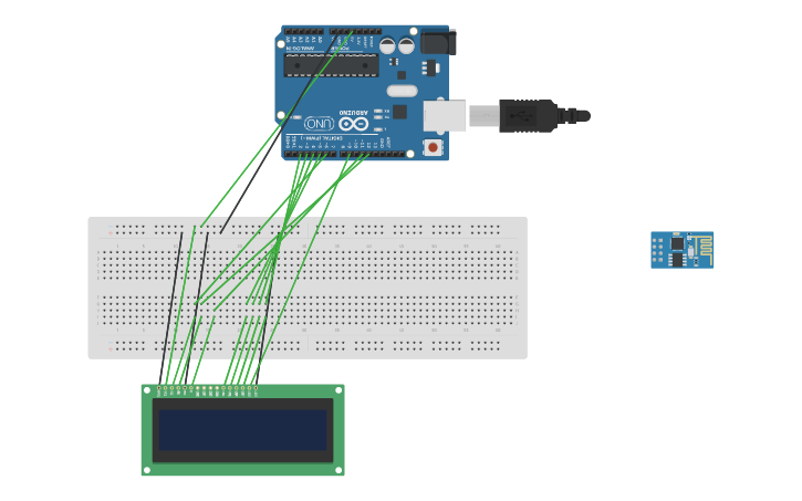 Circuit design LCD Sample - Tinkercad