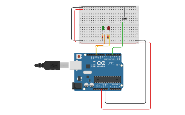 Circuit design Learning Switches [C++] | Tinkercad