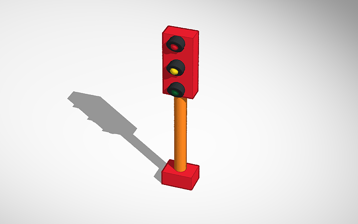 3D design TRAFFIC LIGHT - Tinkercad