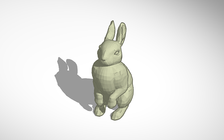 3D design Easter Bunny - Tinkercad