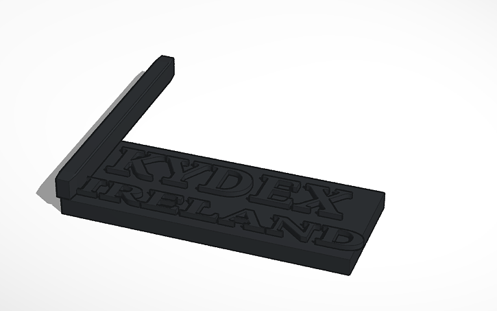 3D design Kydex Ireland Chamber Flag - Tinkercad