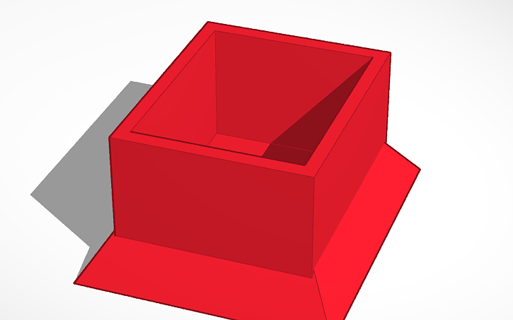 3D design Qbox stand - Tinkercad