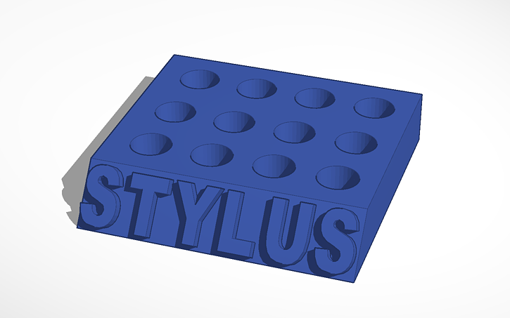 3D design Stylus Holder - Tinkercad
