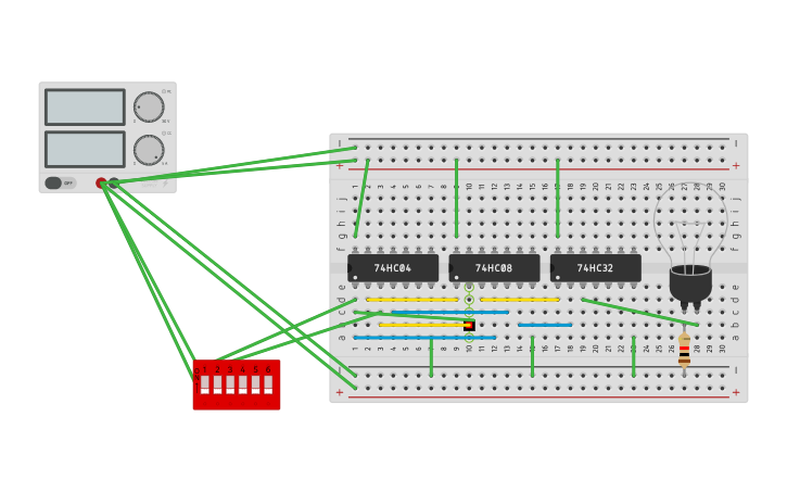 Circuit design Ex-OR using AOI | Tinkercad