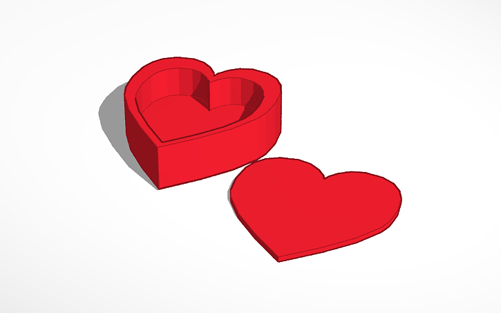 3D design heart box | Tinkercad