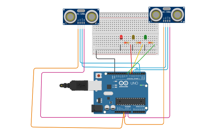 Circuit design Project Sederhana dengan Sensor Ultrasonik (HC-SR04 ...